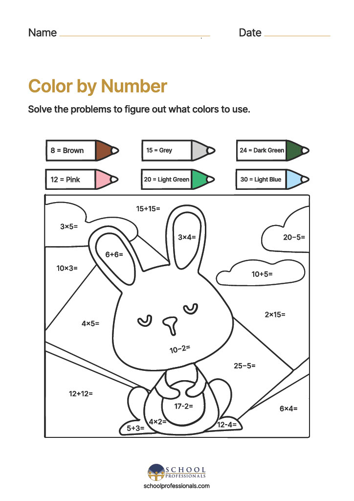 Free 3rd Grade Math Coloring Pages (Printable PDF)