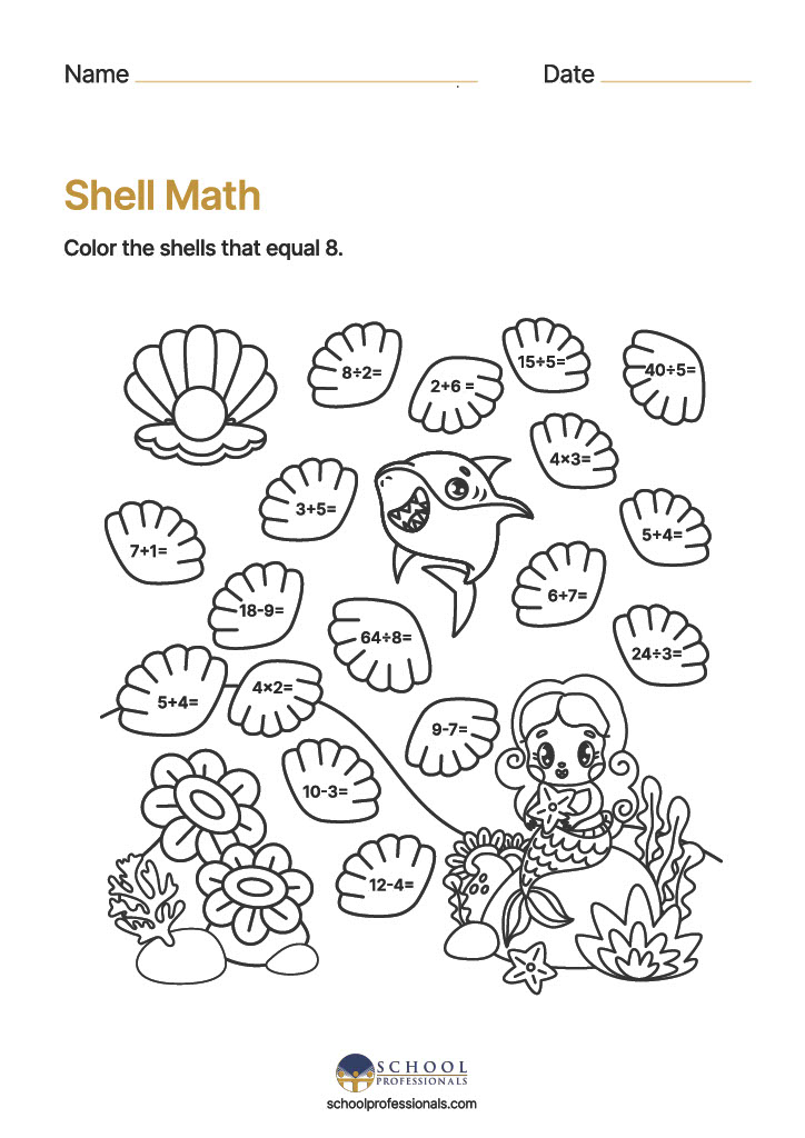 Free 3rd Grade Math Coloring Pages (Printable PDF)