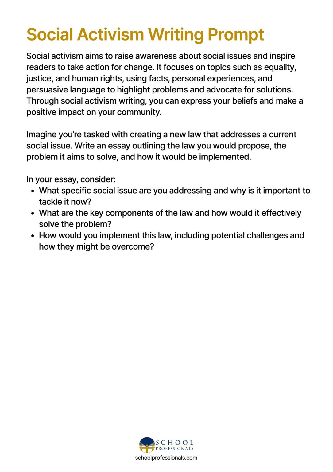 Free 10th Grade Writing Prompts