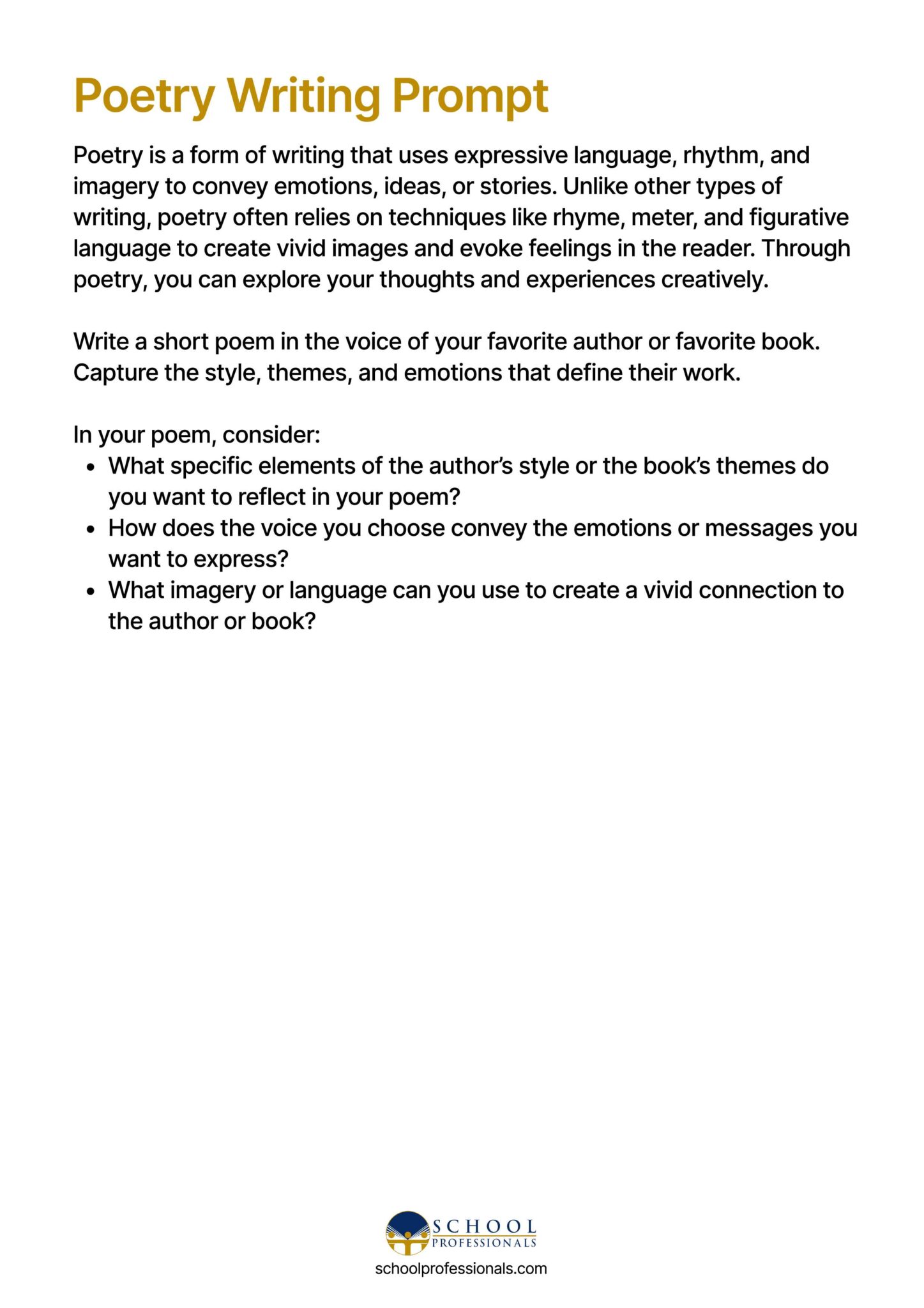 Free 10th Grade Writing Prompts