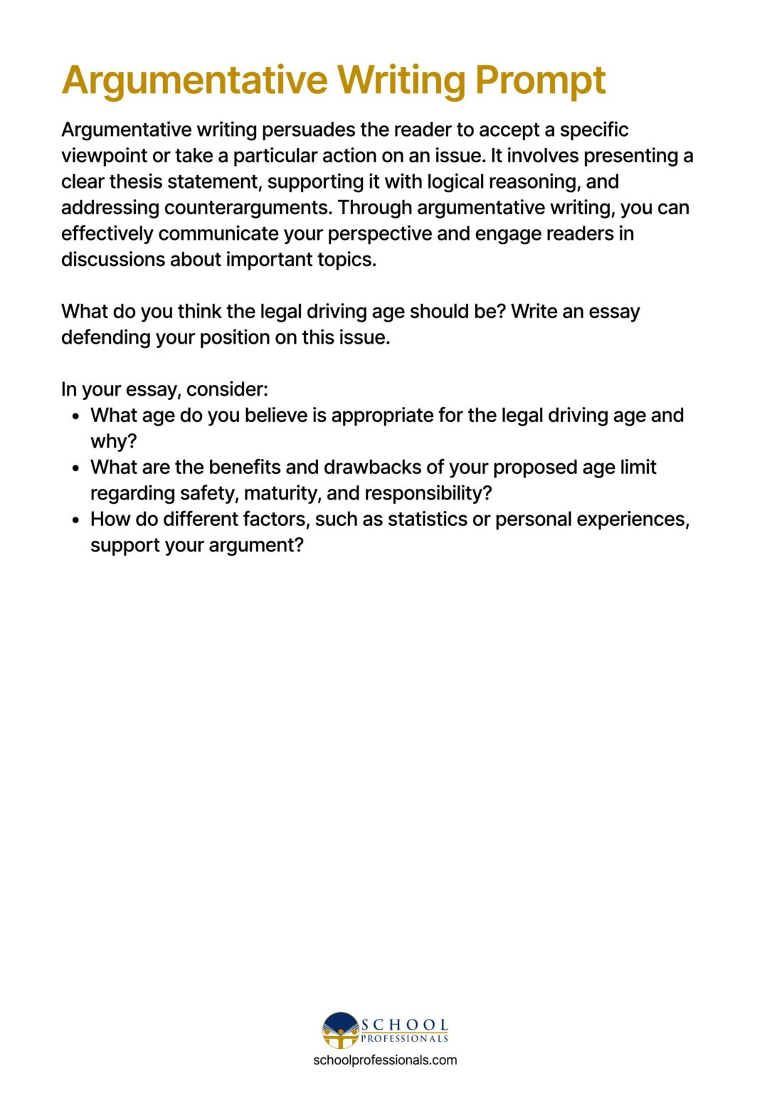 Argumentative Essay Topics for 12th Grade Students